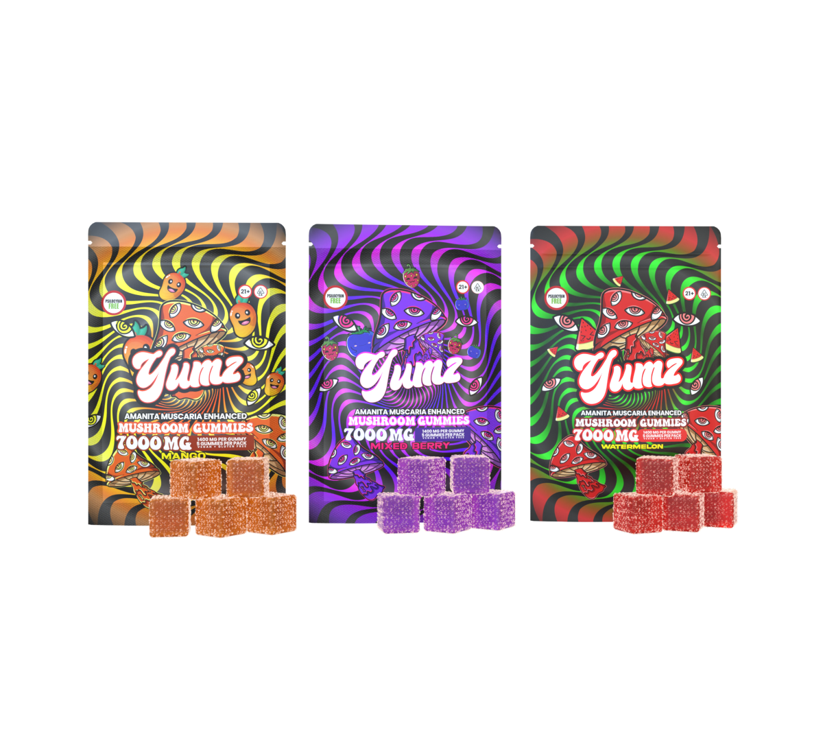 Yumz Amanita Muscaria Mushroom Gummies 7000mg (5 Pack) – My Legal Shrooms