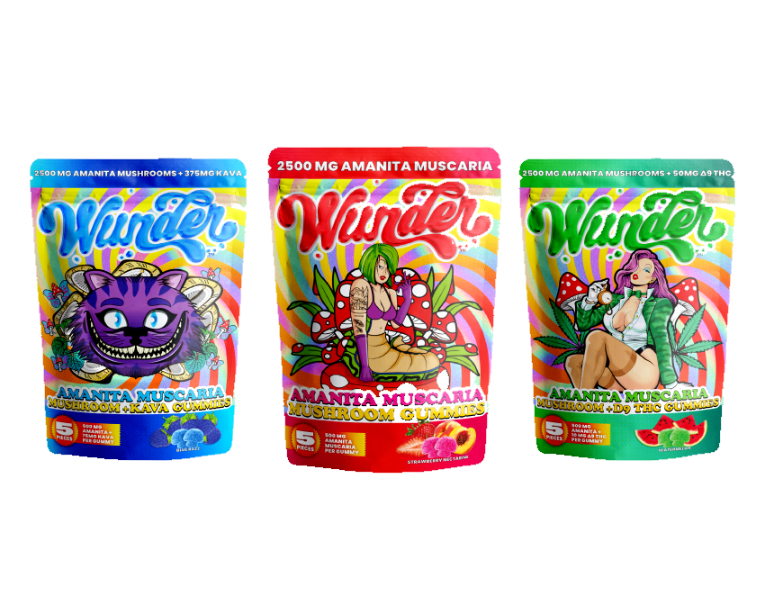 Wunder 2500mg Mushroom Gummies + THC or Kava – My Legal Shrooms