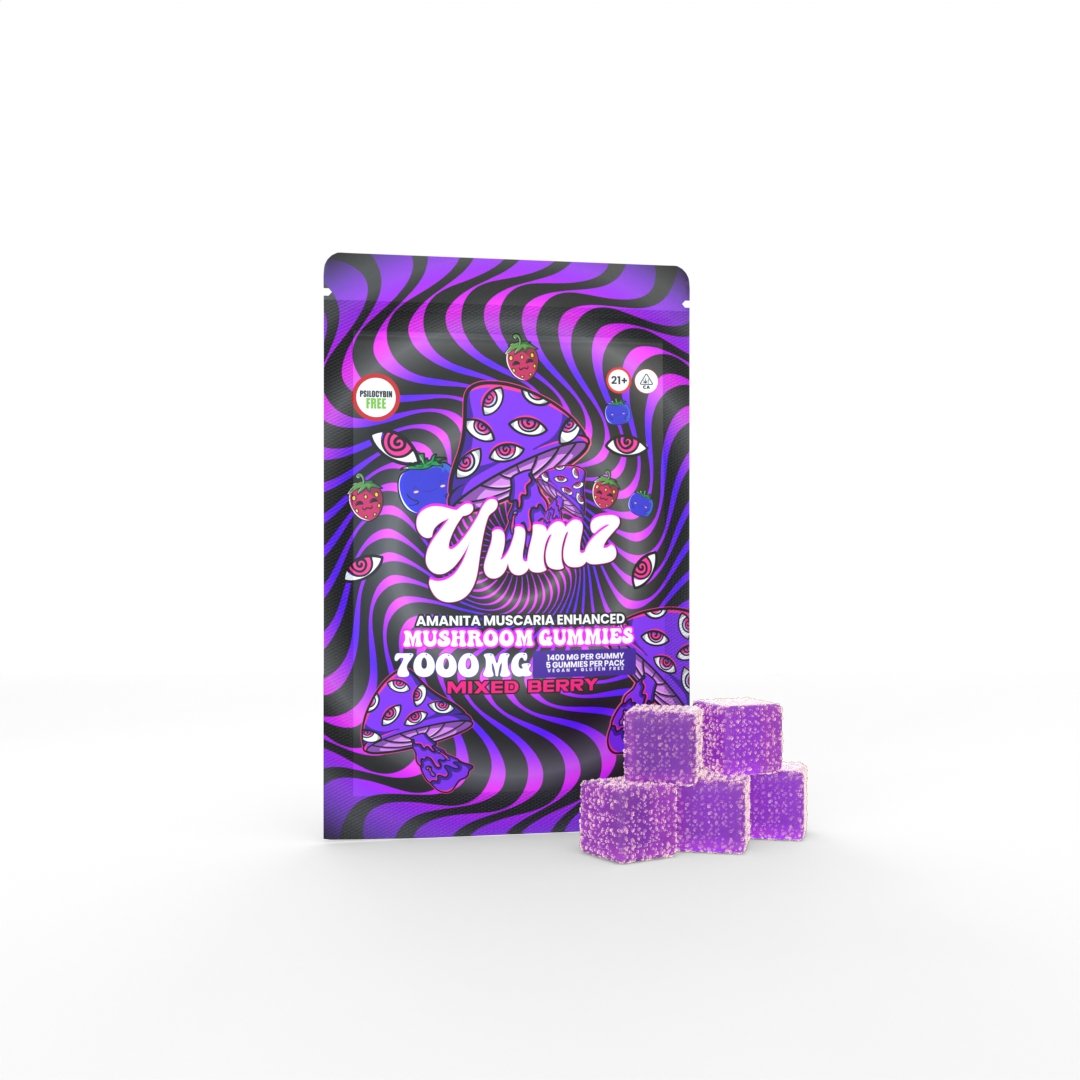Yumz Amanita Muscaria Mushroom Gummies 7000mg (5 Pack) – My Legal Shrooms